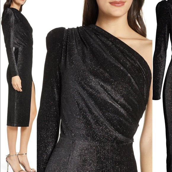 Bronx and Banco | Dresses | Bronx And Banco Oneshoulder Midi Dress ...